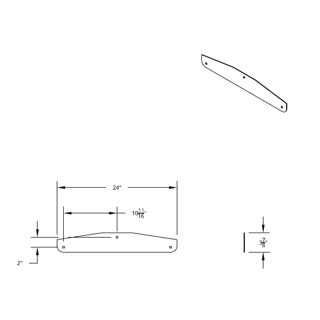 4″ X 24″ Chrome Standard Bottom Mud Flap Plate – Bolt Thru - 5 Star ...